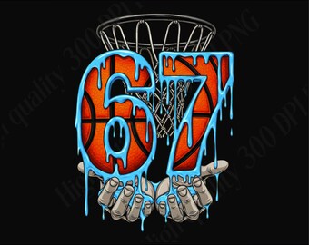 Basketball 67 Six Seven Funny Gen Alpha Meme Drip Png, Basketball 67 ...