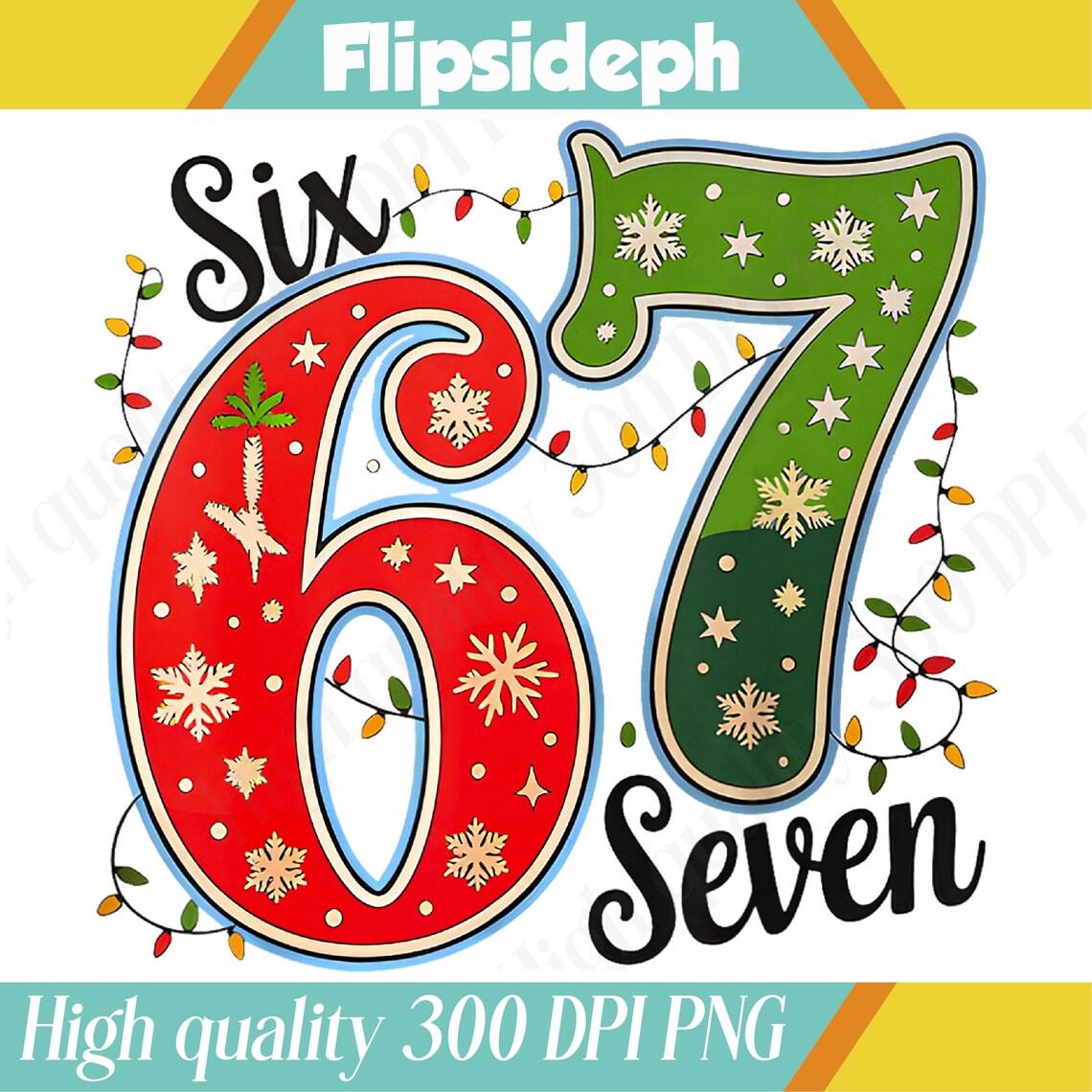 67 Six Seven Christmas Funny Meme 67 Couples Christmas Png, Six Seven ...