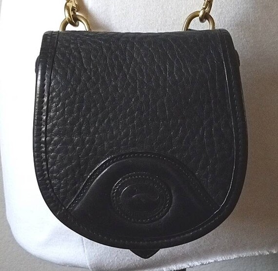 HTF! Dooney & Bourke Black AWL Duck Flap Calvary Cros… - Gem