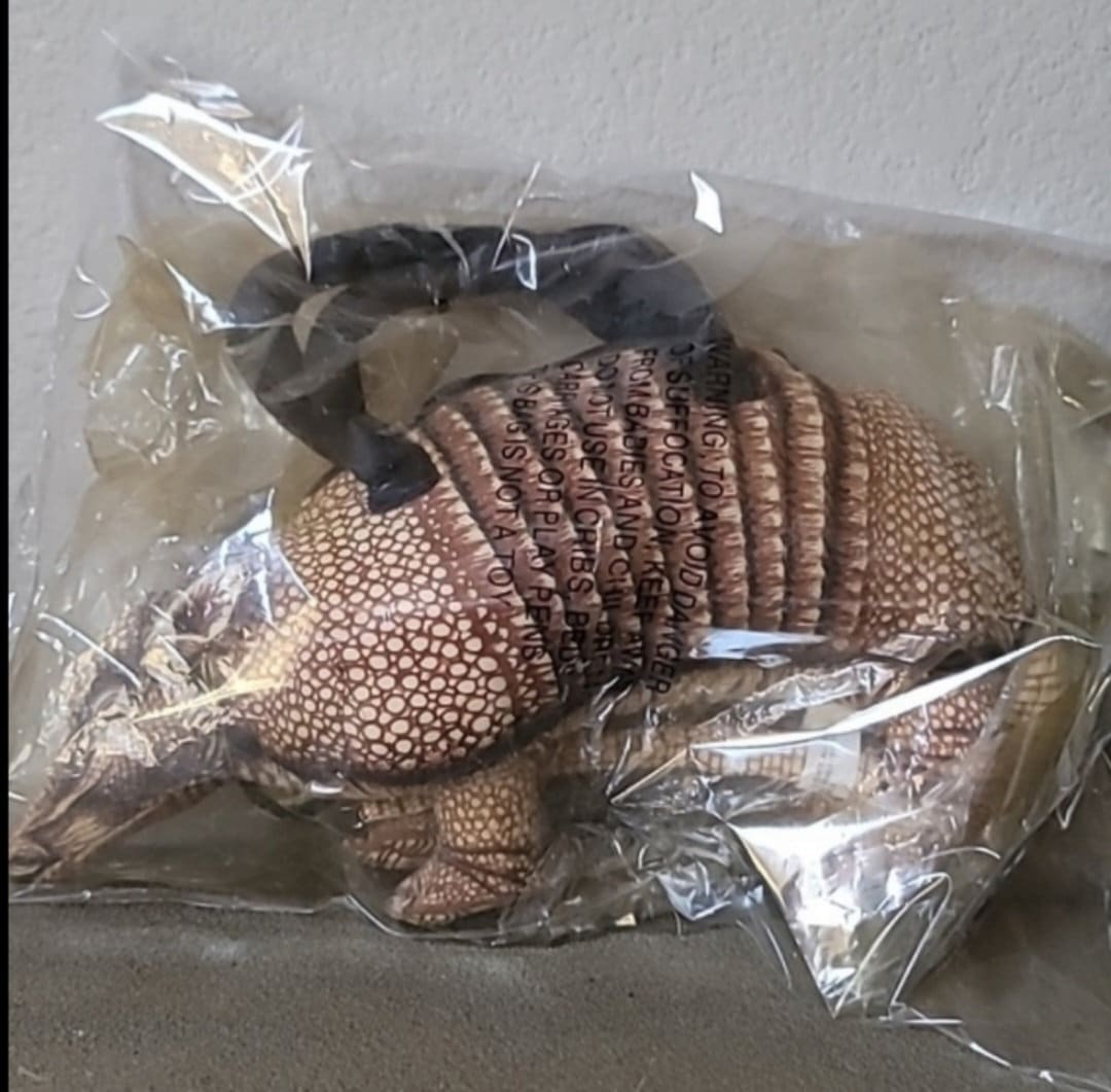 New! Vintage! ACCOUTREMENTS Plush Armadillo Handbag Purse. Adorable ...