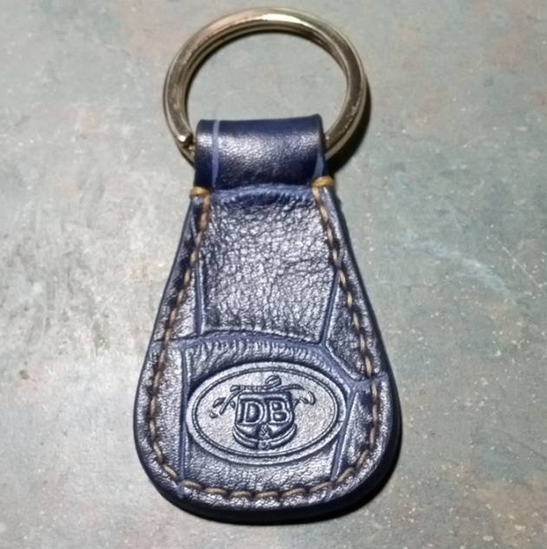 DOONEY & BOURKE Blue Alligator Belly Embossed Leather Keyring Keychain ...