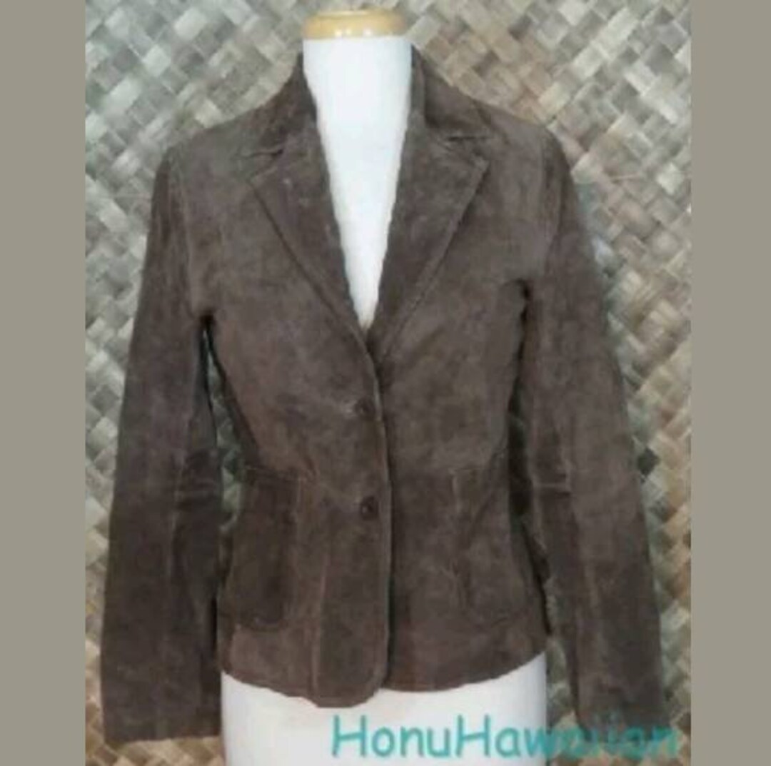 Womens Medium Brown SUEDE LEATHER Jacket - Small - Etsy