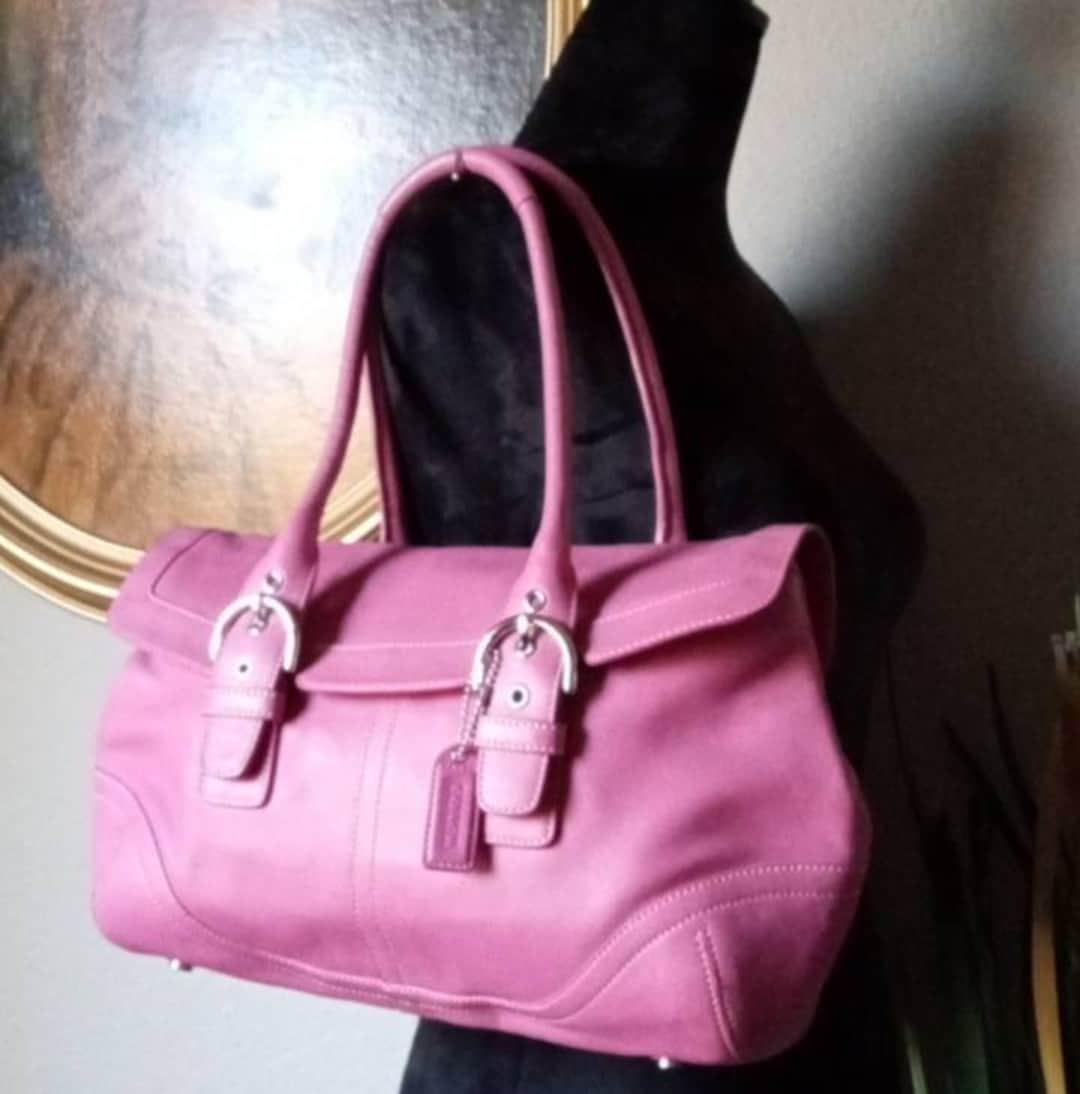 COACH Dusty Rose Pink Leather Hobo Transforms to Satchel Purse Handbag ...