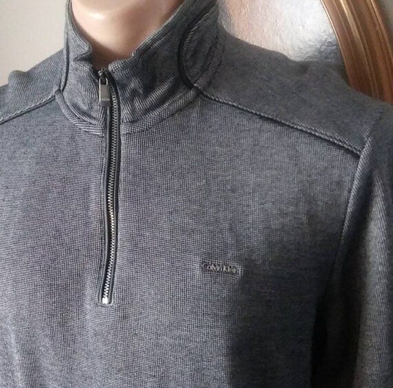 NOS Calvin Kline mens 1/4 Zip Sweater. Large - Gem