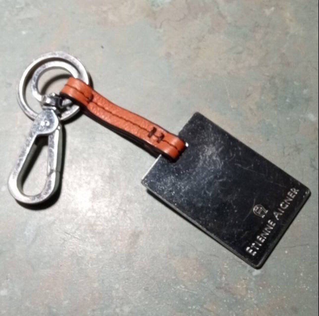 Etienne Aigner Omega Signature Keychain / Purse Charm Fob - Etsy