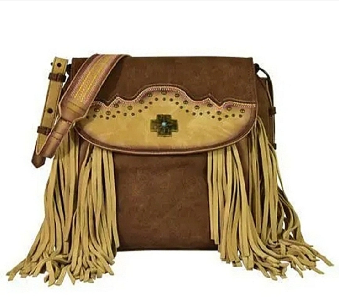 CATCHFLY Western Conceal Carry Concho Fringe Crossbody Bag Purse. - Etsy