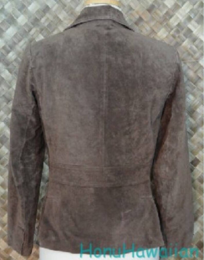 Womens Medium Brown SUEDE LEATHER Jacket - Small - Etsy