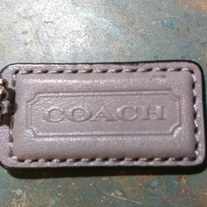 COACH Light Gray & Silver Tone Keychain / Hang Tag / Purse Fob. - Etsy