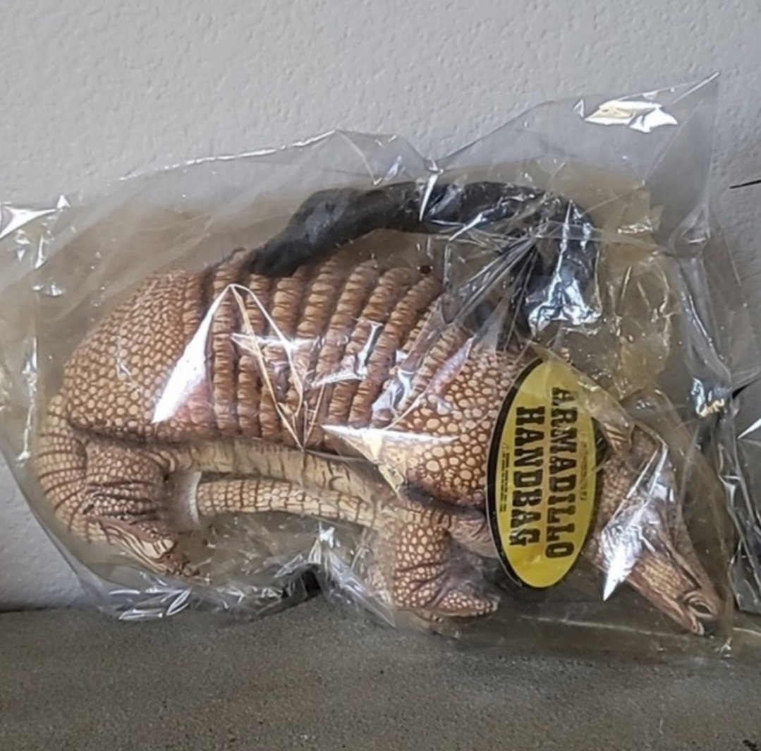 New! Vintage! ACCOUTREMENTS Plush Armadillo Handbag Purse. Adorable ...
