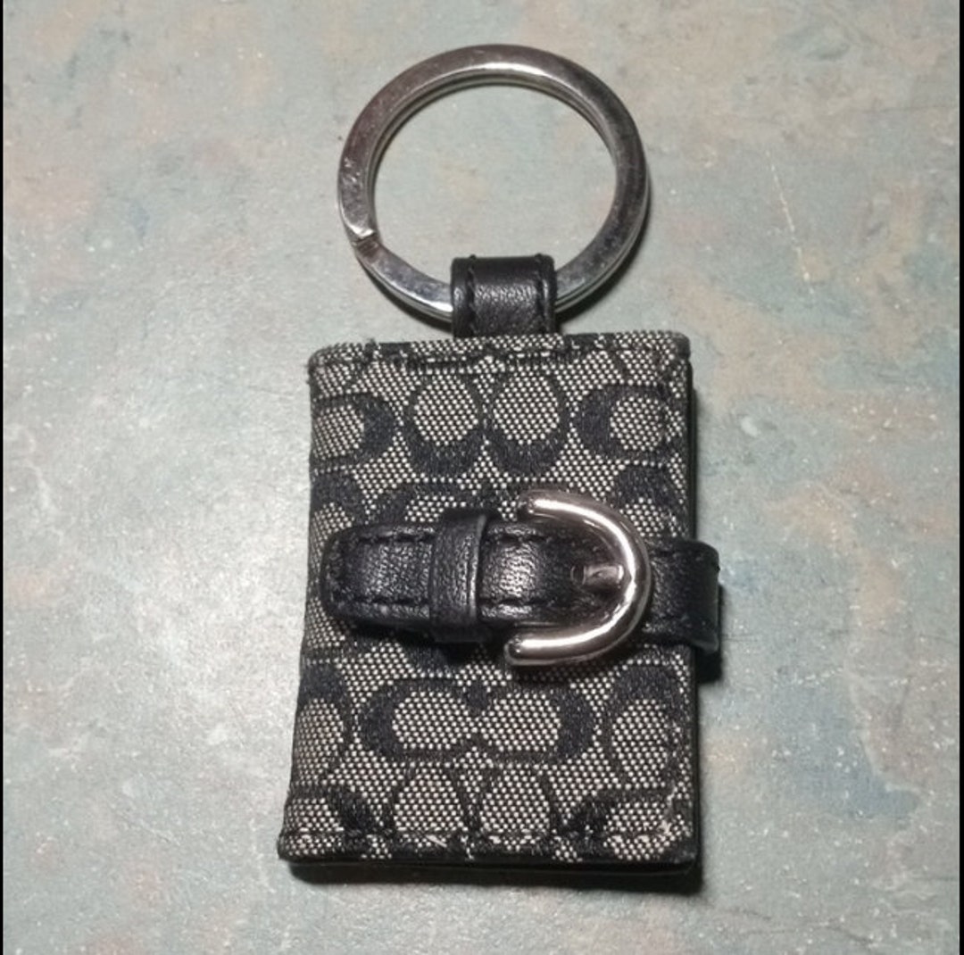 COACH Miniature Signature CC Jacquard Canvas W Leather Trim - Etsy