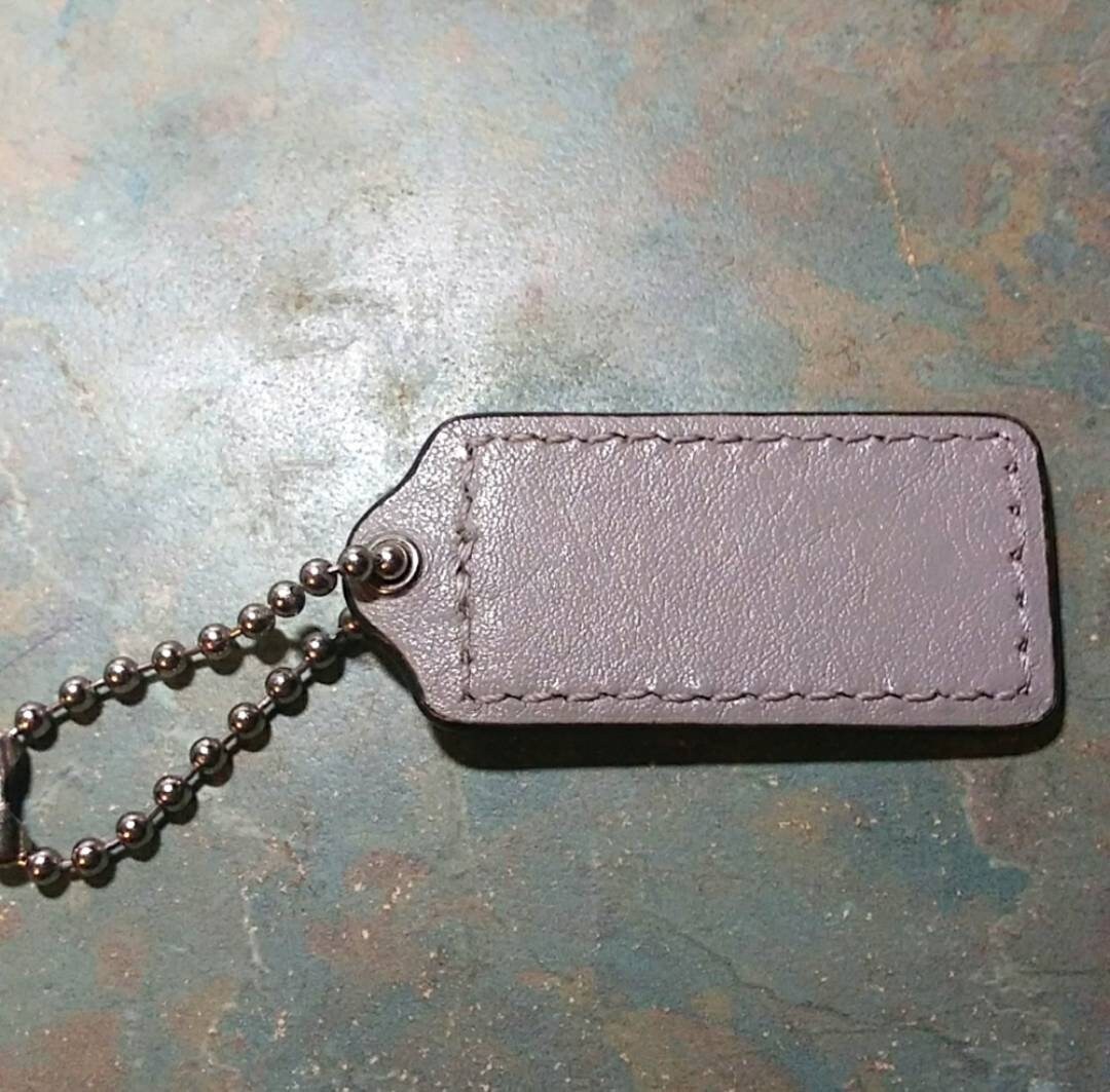 COACH Light Gray & Silver Tone Keychain / Hang Tag / Purse Fob. - Etsy