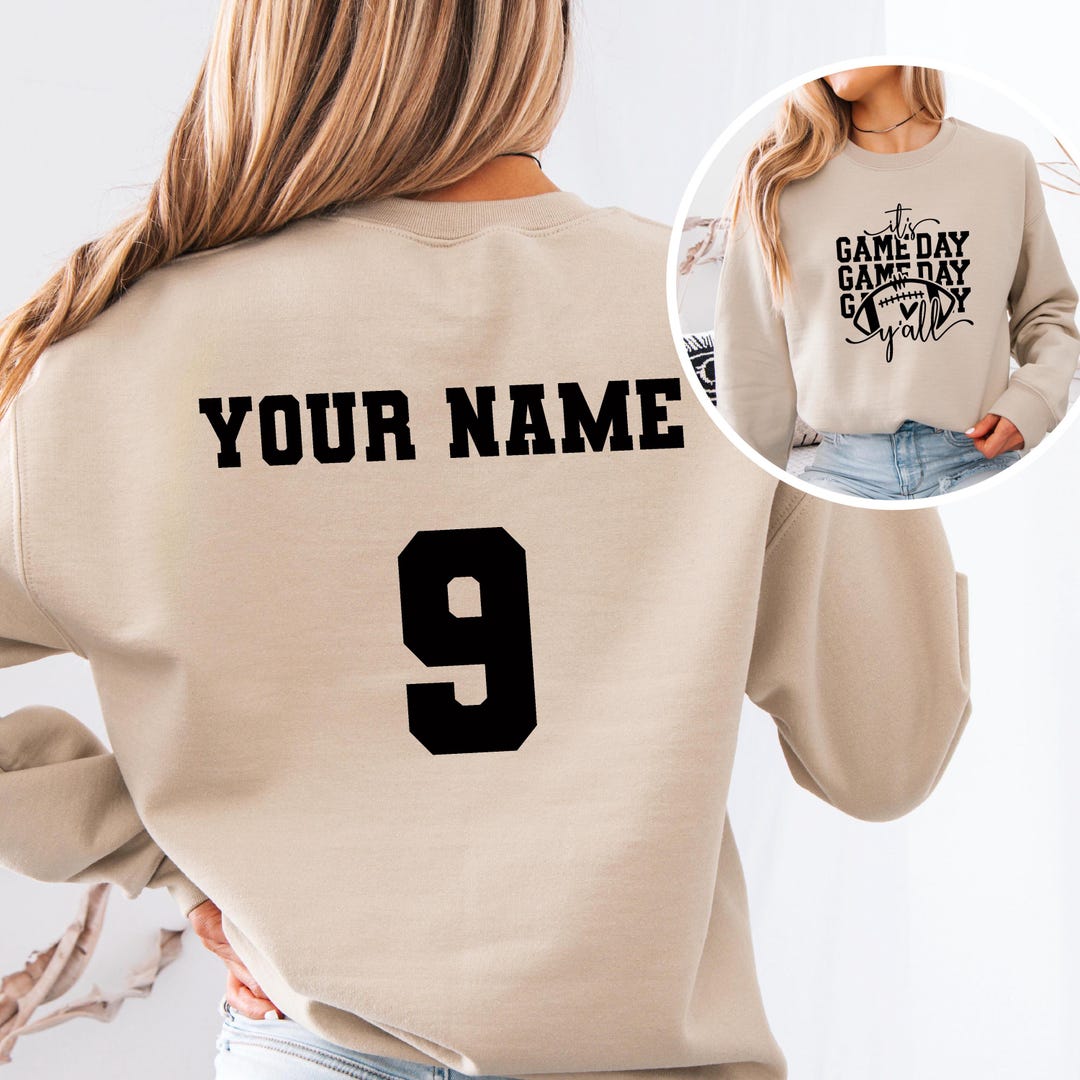 Customized Football Shirt ,custom Name Number Football Shirt, Game Day ...