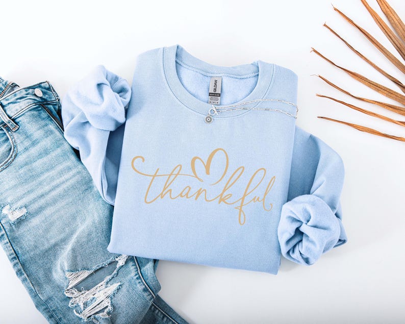 Thankful Sweatshirt, Thankful Lover Sweater, Hello Thanksgiving ...