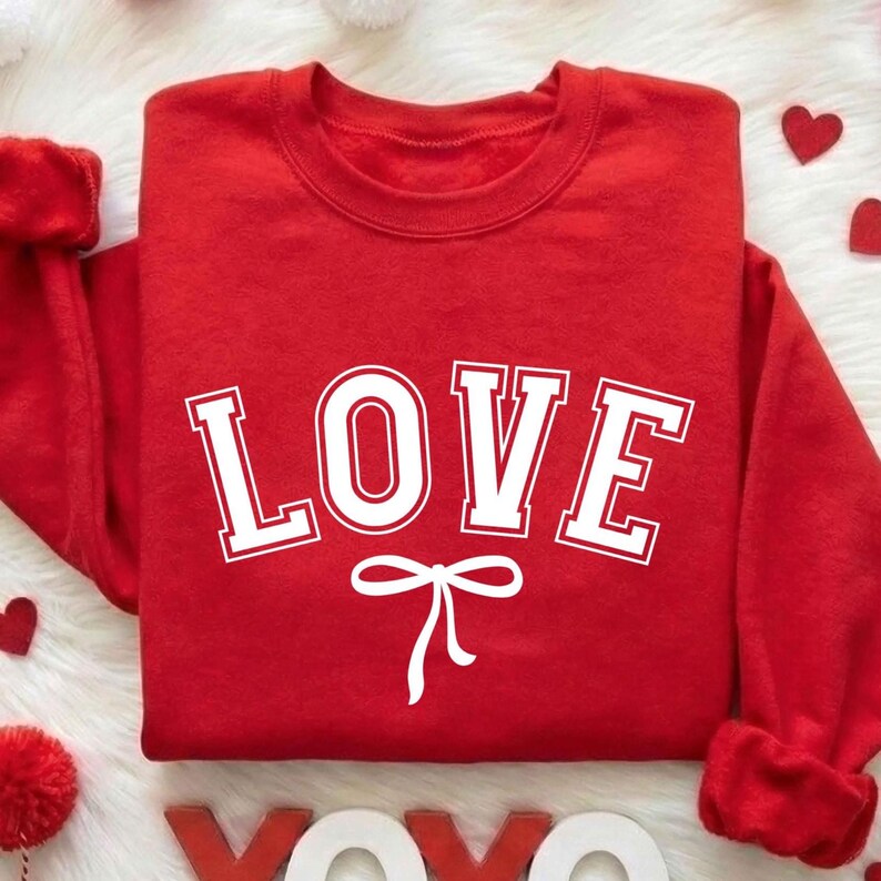 Love Sweatshirt, Heart Sweatshirt, Couple Sweatshirt, Valentines Day ...