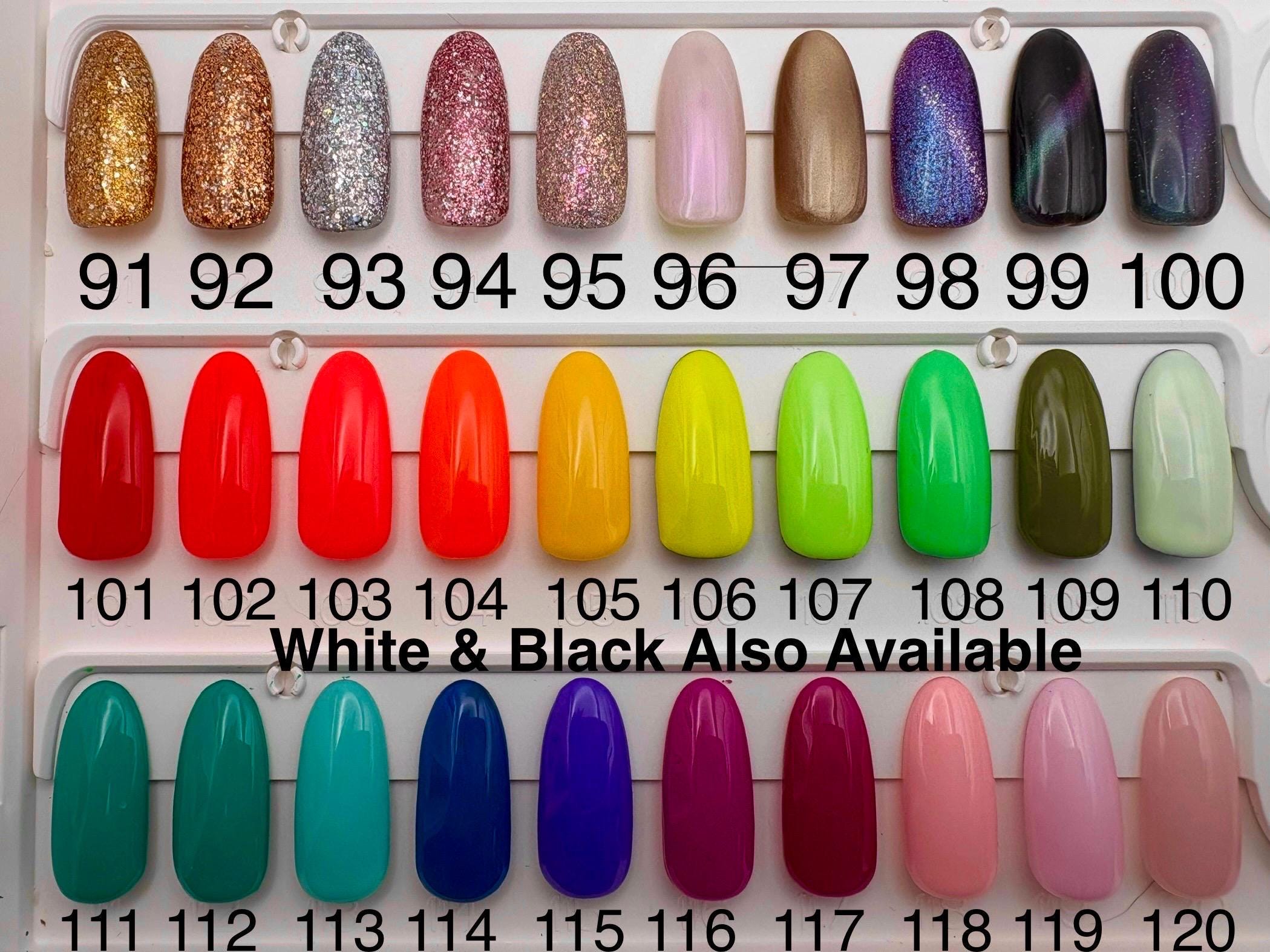 Custom Gel Glitter Ombré Tip Press on Set - Pick Your Colors, Shape ...