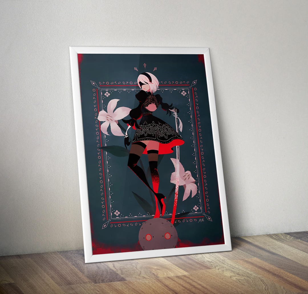 Nier 2B Poster | Gaming Poster | Gaming Artwork | Gaming Decor | Video ...