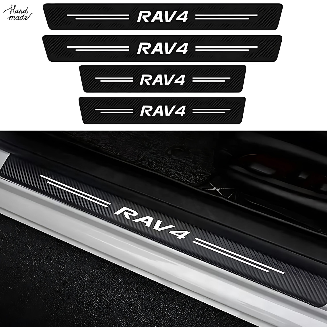 Toyota RAV4 Door Sill Protector Set: Anti-scratch Threshold Guard - Etsy