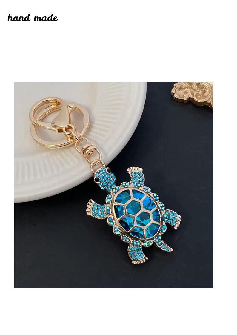 Funny Tortoise Keychain | Cute Animal Key Ring for Women | Luxury Bag ...