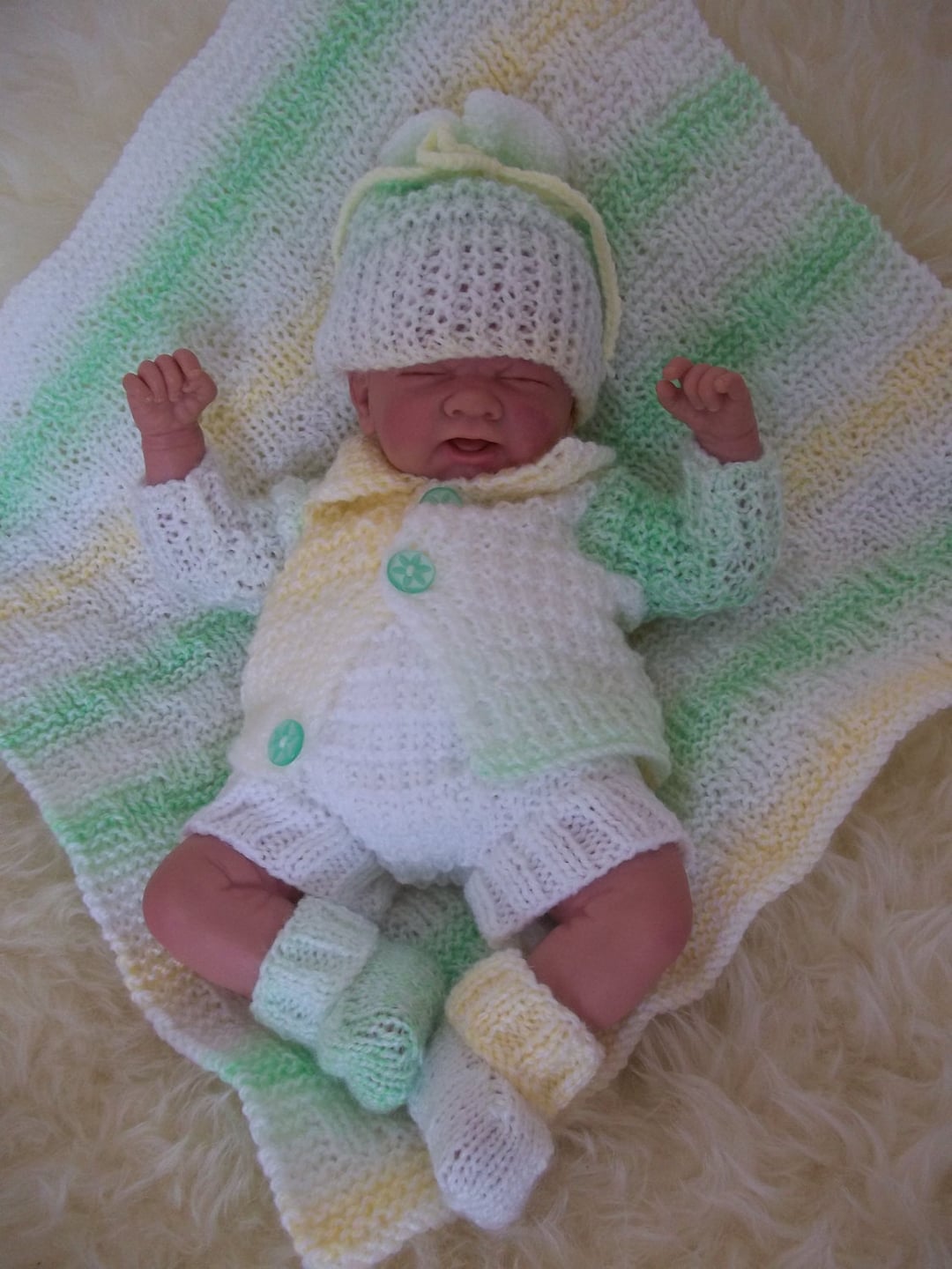 Preemie Cardigan Knitting Pattern: 3-5lb Baby Outfit (PDF Download ...