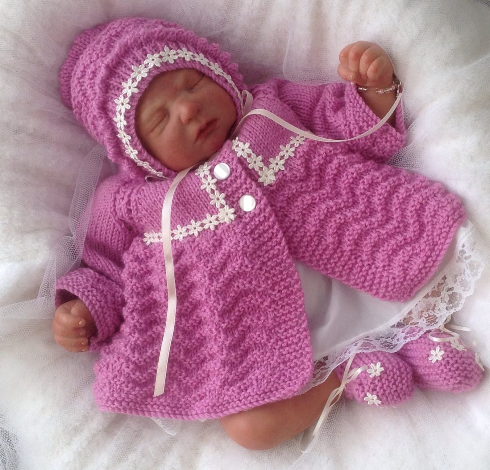 Baby Girls Knitting Pattern. PDF Download for Newborn Baby - Etsy