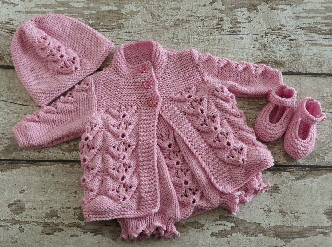 Knitting Pattern for a Baby Girls Homecoming Outfit. Digital Download ...
