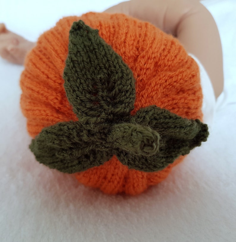 Knitting Pattern for Pumpkin Hat & Booties. Fall, Halloween. Baby or ...