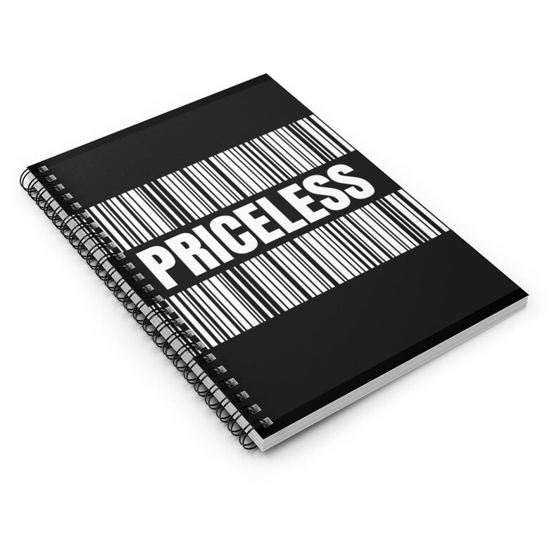 Stylish Spiral Notebook - 'priceless' Design, Perfect for Journaling ...