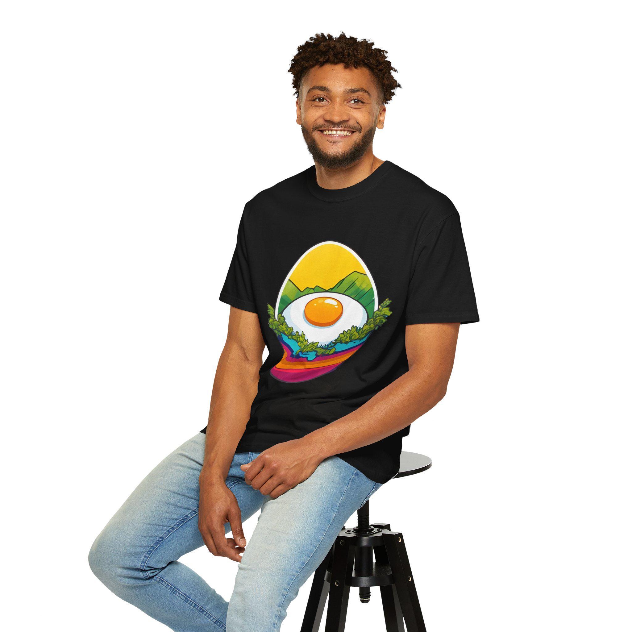Colorful Egg Inspired Tee, Fun Casual Wear, Eco-friendly Apparel, Cute ...