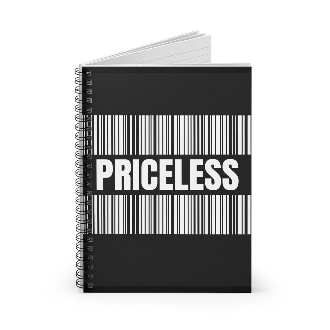 Stylish Spiral Notebook - 'priceless' Design, Perfect for Journaling ...