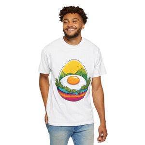 Colorful Egg Inspired Tee, Fun Casual Wear, Eco-friendly Apparel, Cute ...