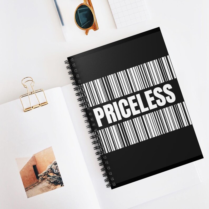Stylish Spiral Notebook - 'priceless' Design, Perfect for Journaling ...