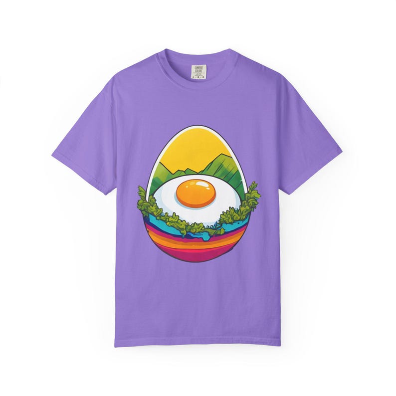 Colorful Egg Inspired Tee, Fun Casual Wear, Eco-friendly Apparel, Cute ...