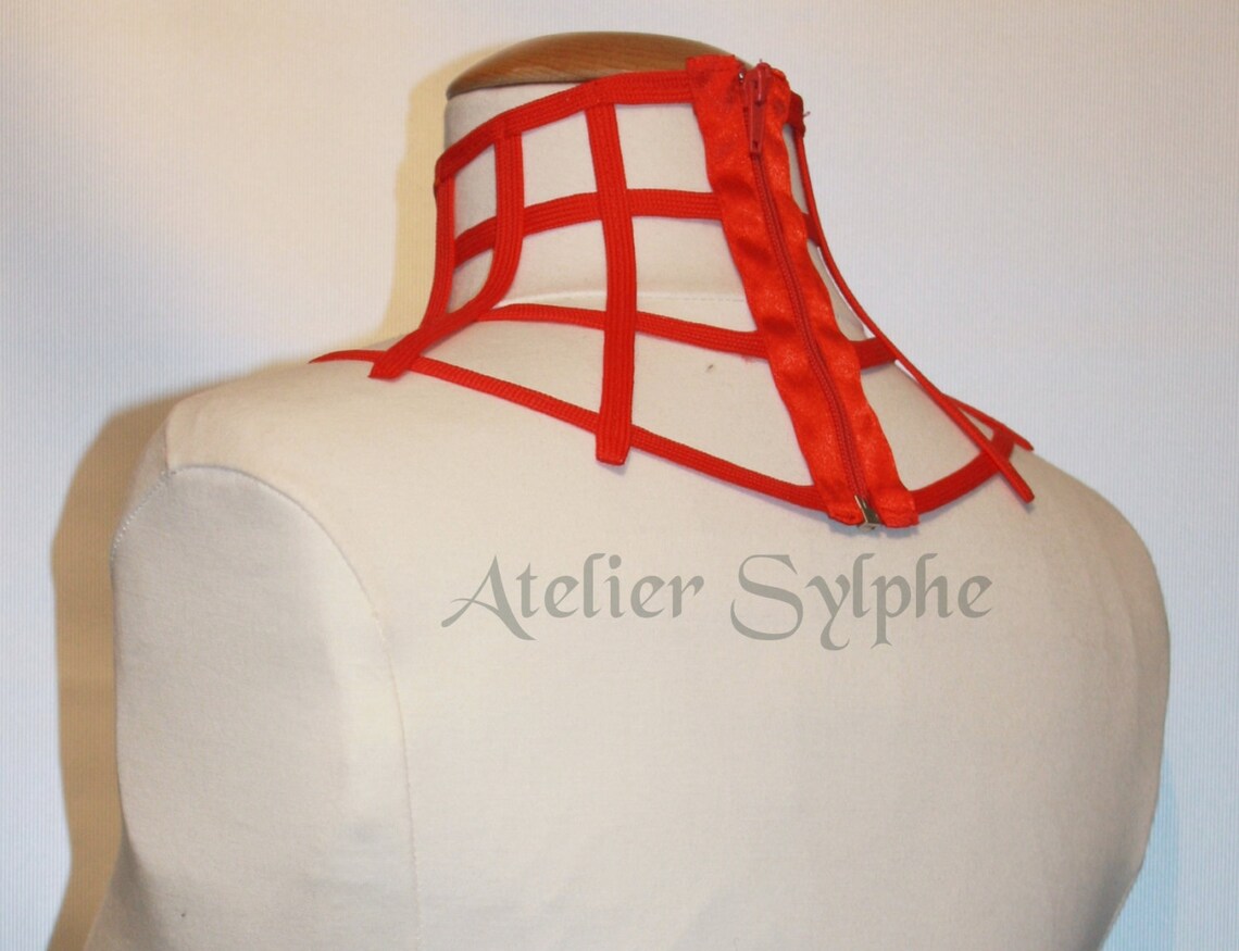 Fantasy Spider Web Style Collar Boned Strap Criss Cross | Etsy