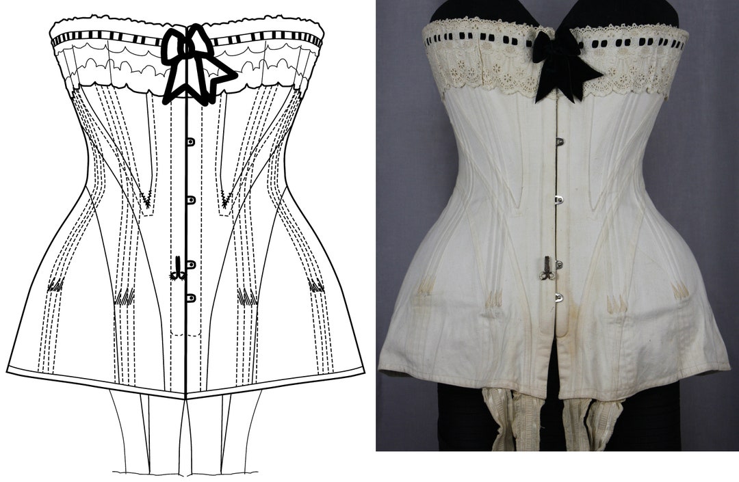 REF DYANI PDF Digital File Antique Edwardian Corset Pattern With ...