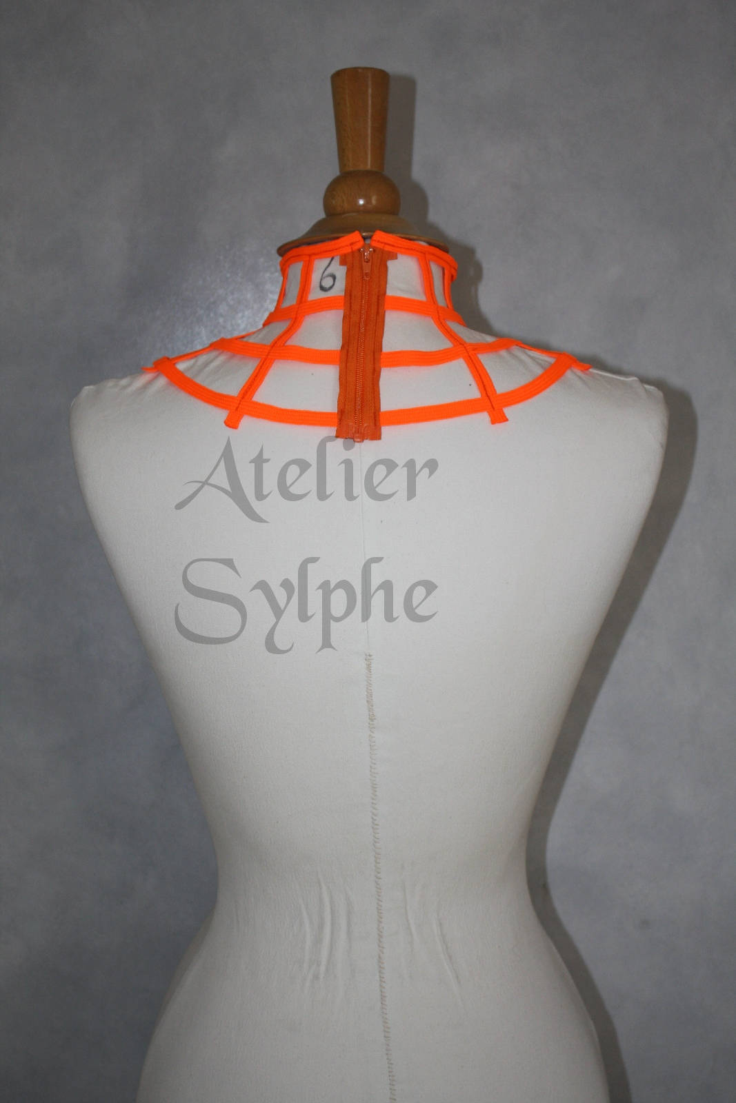 Fantasy Collar Boned Strap Criss Cross Crinoline Neck Grid | Etsy