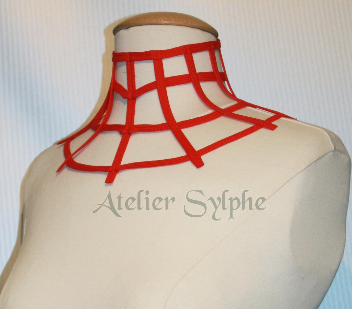 Fantasy Spider Web Style Collar Boned Strap Criss Cross - Etsy