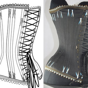 REF KIVAL, PDF Digital File Antique Victorian Corset Pattern 19.40 ...
