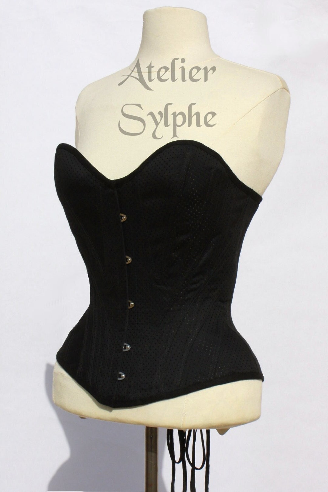 23 Inches Waist Size Edwardian Black Dots Cotton Coutil - Etsy