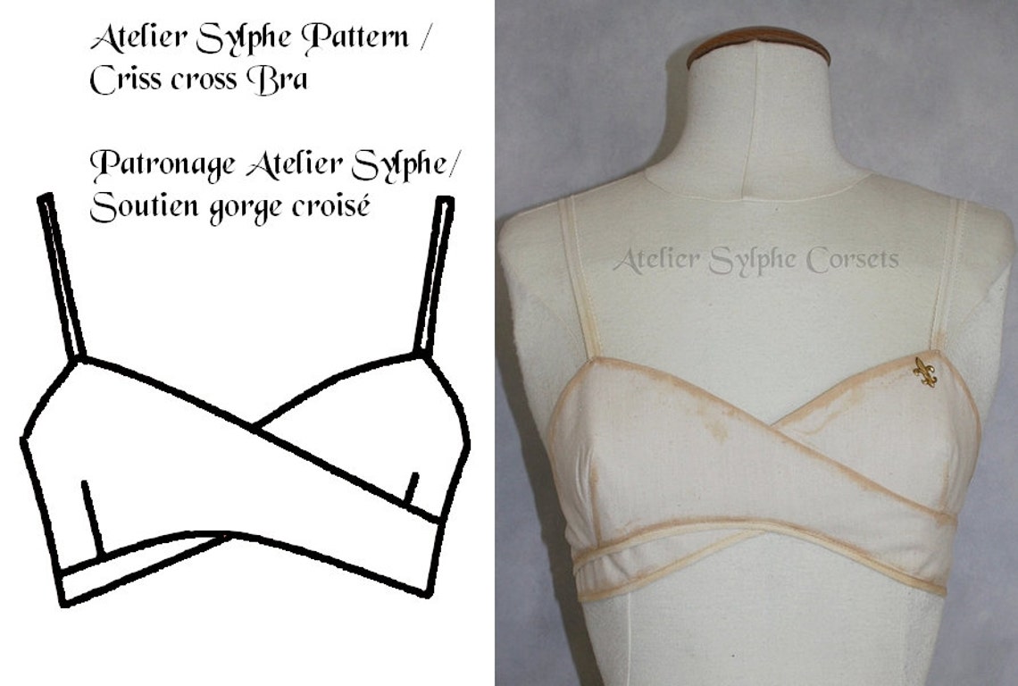 Criss Cross Bra PDF Digital File Pattern to Sew Small Size A/B - Etsy