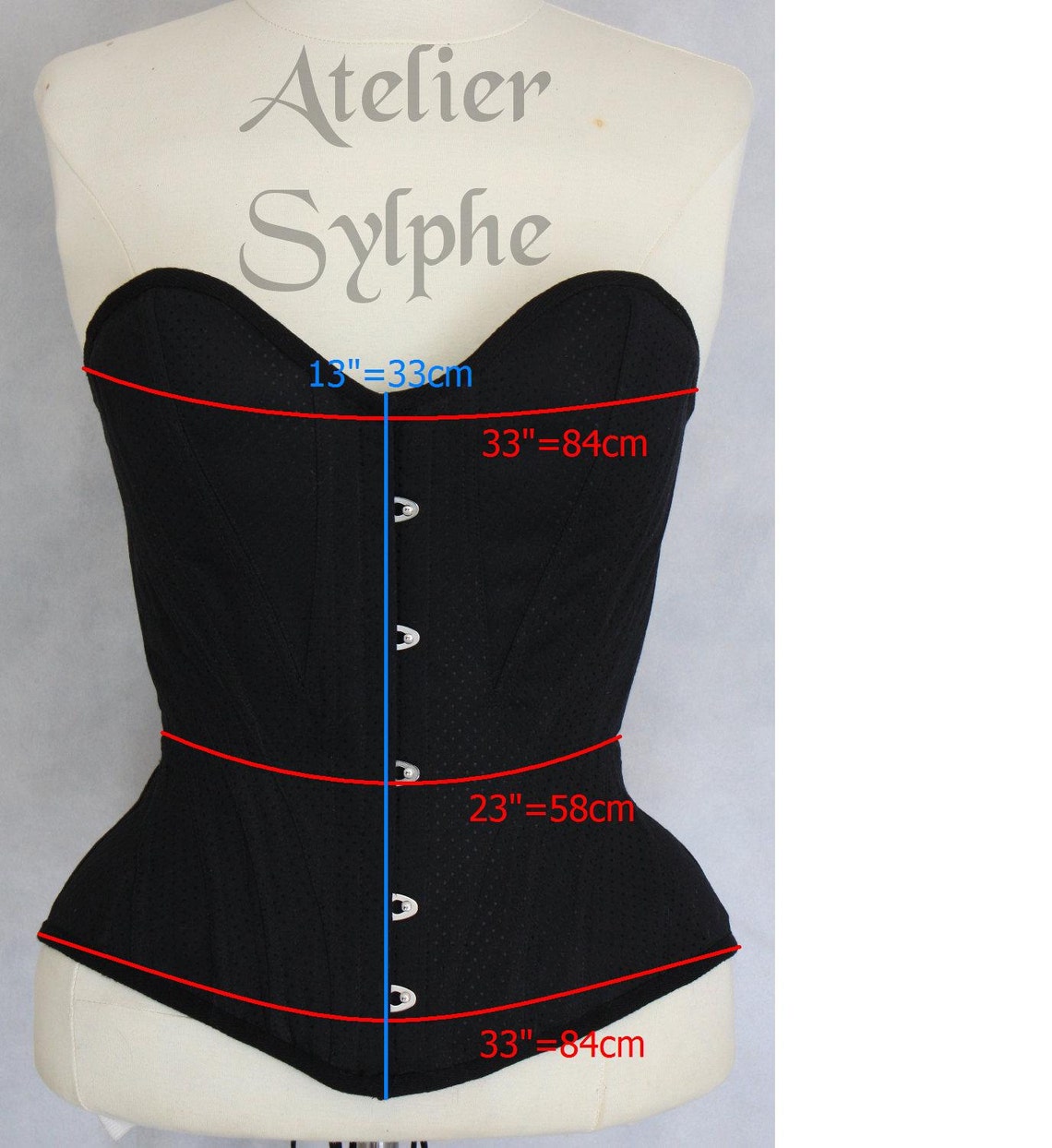 23 Inches Waist Size Edwardian Black Dots Cotton Coutil - Etsy