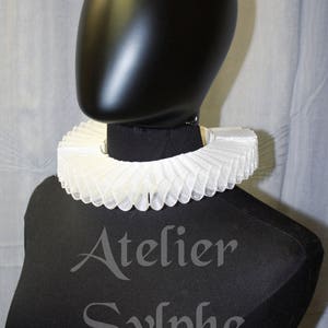 White Fantasy Ruffle Neck Elizabethan Collar With Delicate Soft ...
