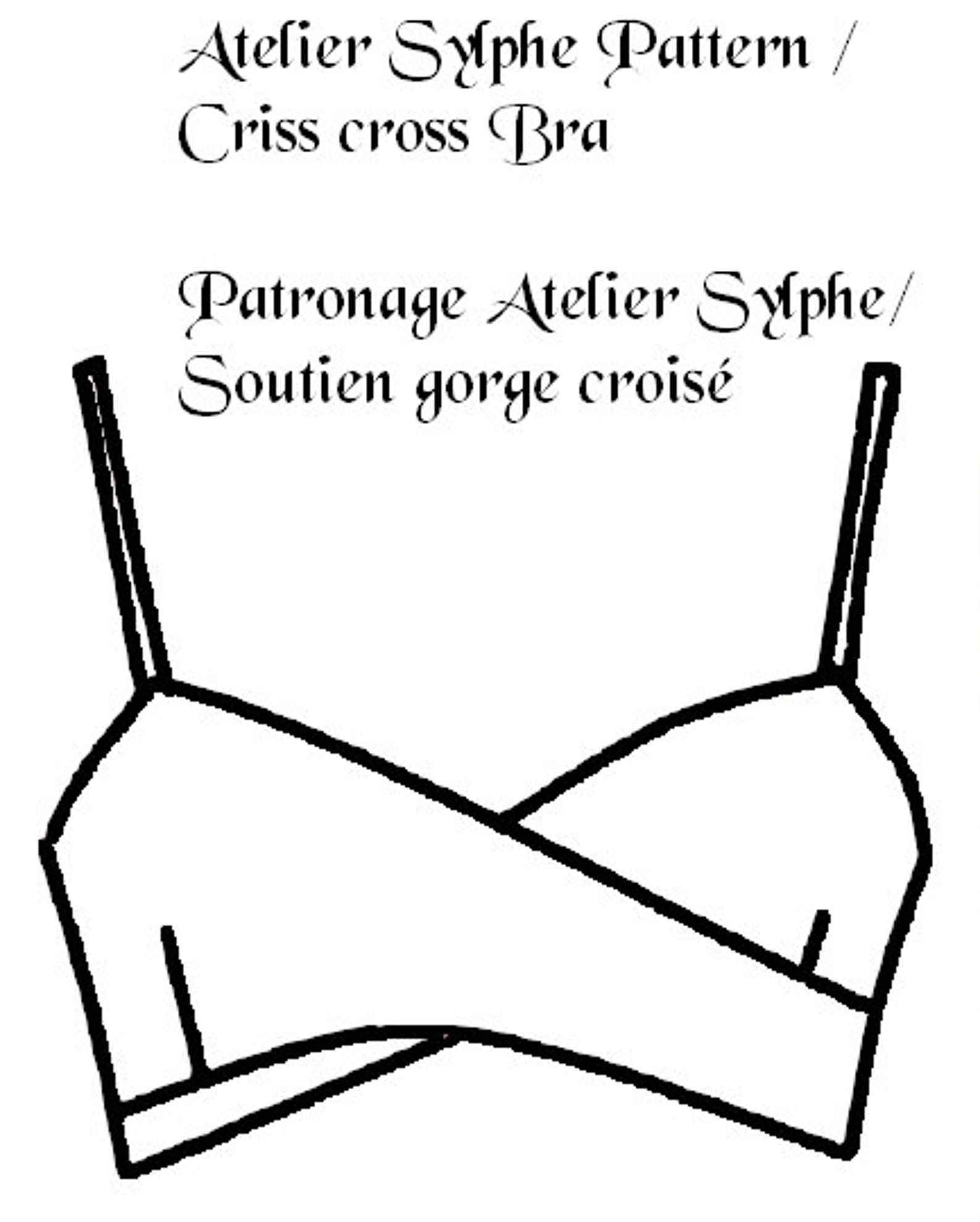 Criss Cross Bra PDF Digital File Pattern to Sew Small Size A/B - Etsy
