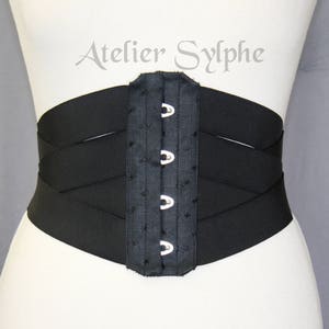 30 Inches Waist Cincher Underbust Corset in Black Coutil and - Etsy