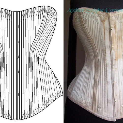 Late Victorian Mid-bust Corset Pattern PDF - Etsy