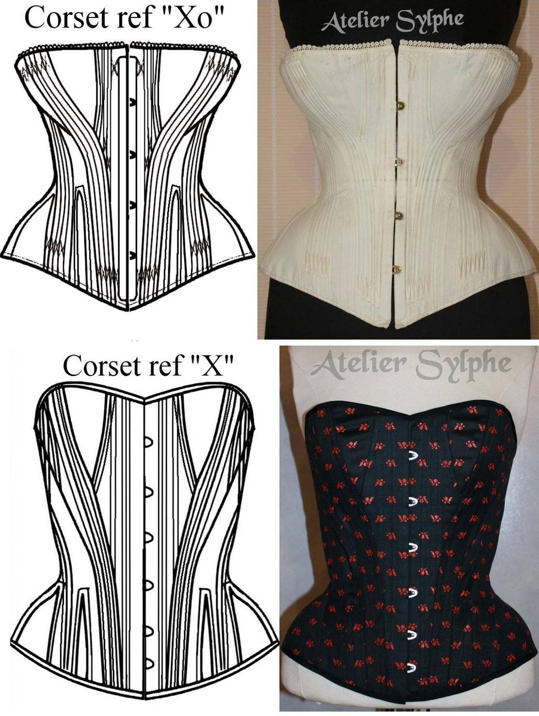 Two Patterns PDF Digital File REF Xo for Victorian Corset From Antique ...