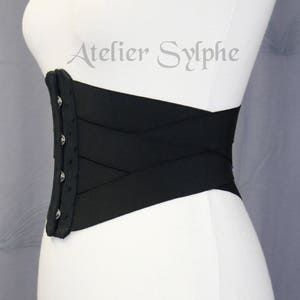 30 Inches Waist Cincher Underbust Corset in Black Coutil and - Etsy