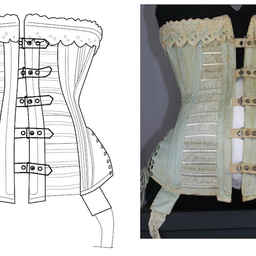 Craft Supplies & Tools 1780's Stays Pattern Size 26 Plus 42 waist PDF ...