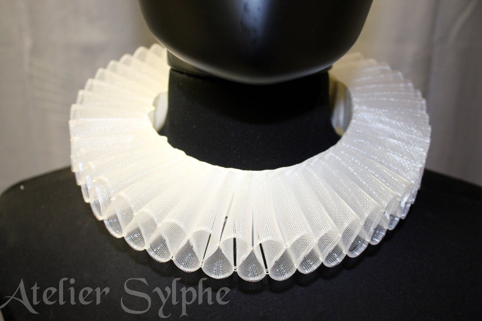 White Fantasy Ruffle Neck Elizabethan Collar With Delicate | Etsy