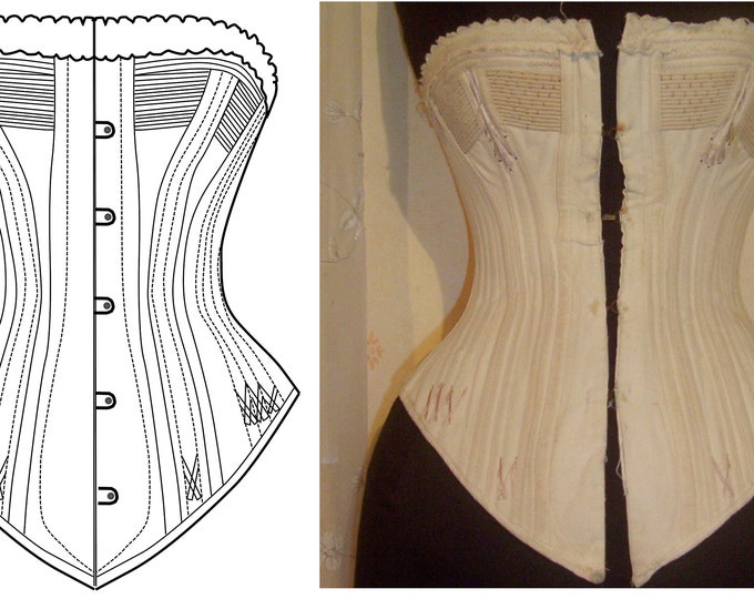 1890s Corset PDF PATTERN "cecilia" - Symington Waist: 22.5-38.5 Inch ...