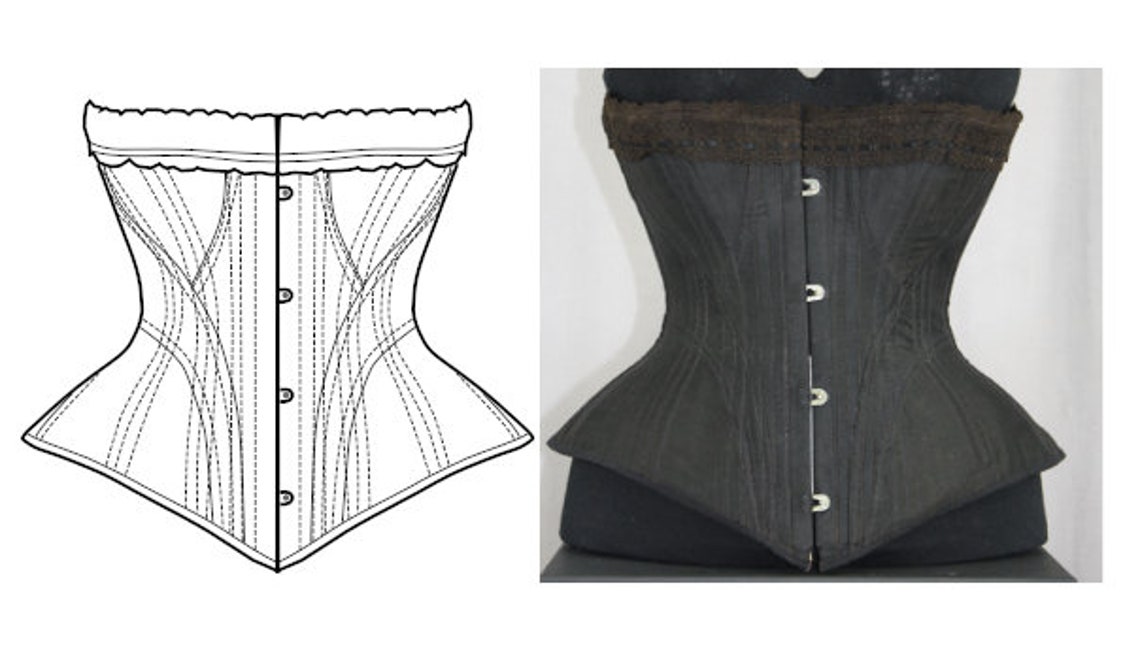 REF H PDF Digital File Antique Corset Pattern and Pictures a - Etsy